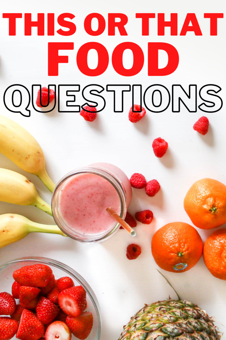 This or That Food Questions For The Foodies